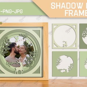 Shadow Box Frames Bundle, Floral Shadowbox Paper Cut, 3D Papercut ...