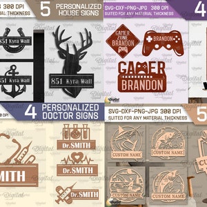 Personalized Decors Laser Cut Mega Bundle, 259 Custom Name Signs ...