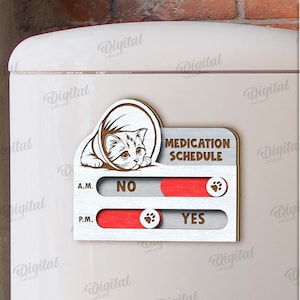 3D Fridge Reminder Magnets Bundle, Tracker Magnet Laser Cut, Wooden ...