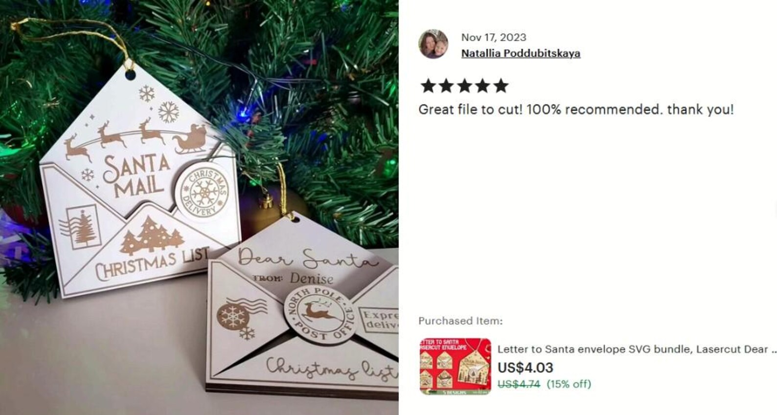 Letter to Santa Envelope SVG Bundle, Lasercut Dear Santa Decor, Santa ...