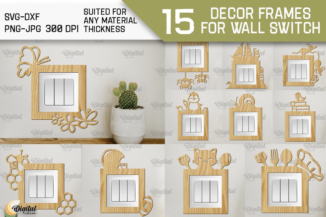 Light Switch Decor Bundle, Light Switch Cover Laser Cut, Light Sqitch ...
