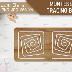 Montessori Tracing Boards Bundle, Tracing Board Svg, Baby Education ...