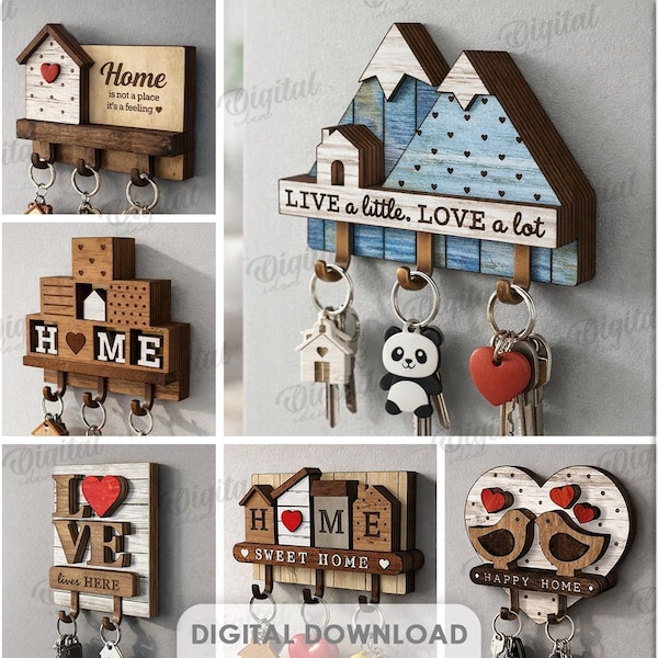 Driftwood Art Key Holder - Etsy