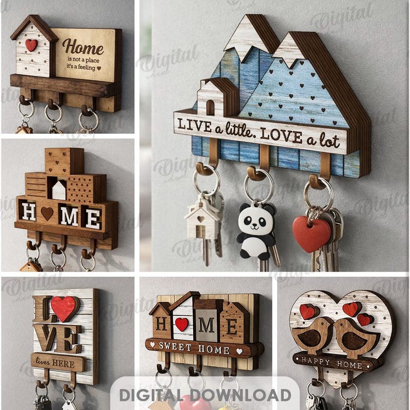 Driftwood Art Key Holder - Etsy