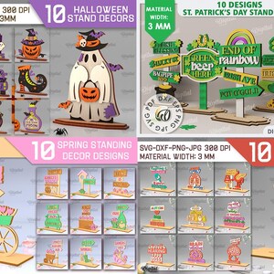 3D Standing Decor Laser Cut Mega Bundle, 170 Home Decor Designs, Wooden ...