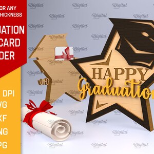 3D Graduation Gift Card Holders Bundle, Gift Card Holder Lasercut, Card ...