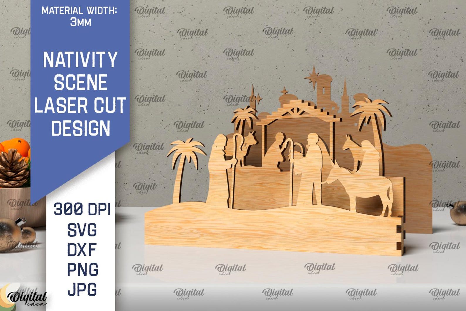 3D Nativity Scenes Bundle, Christmas Nativity Stand Laser Cut, Xmas ...