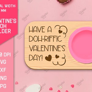 Valentine's Day Play Doh Holders Bundle, Playdoh Holder Laser Cut, Kids ...