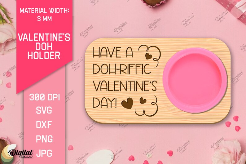 Valentine's Day Play Doh Holders Bundle, Playdoh Holder Laser Cut, Kids ...