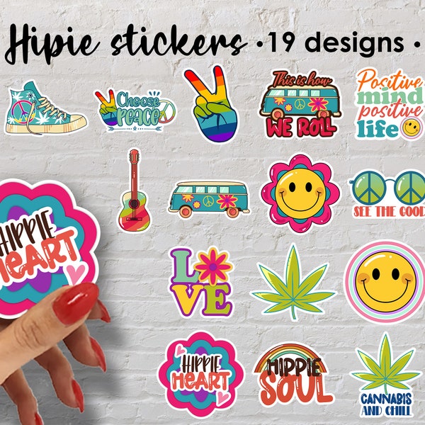 Hippie Sticker - Etsy