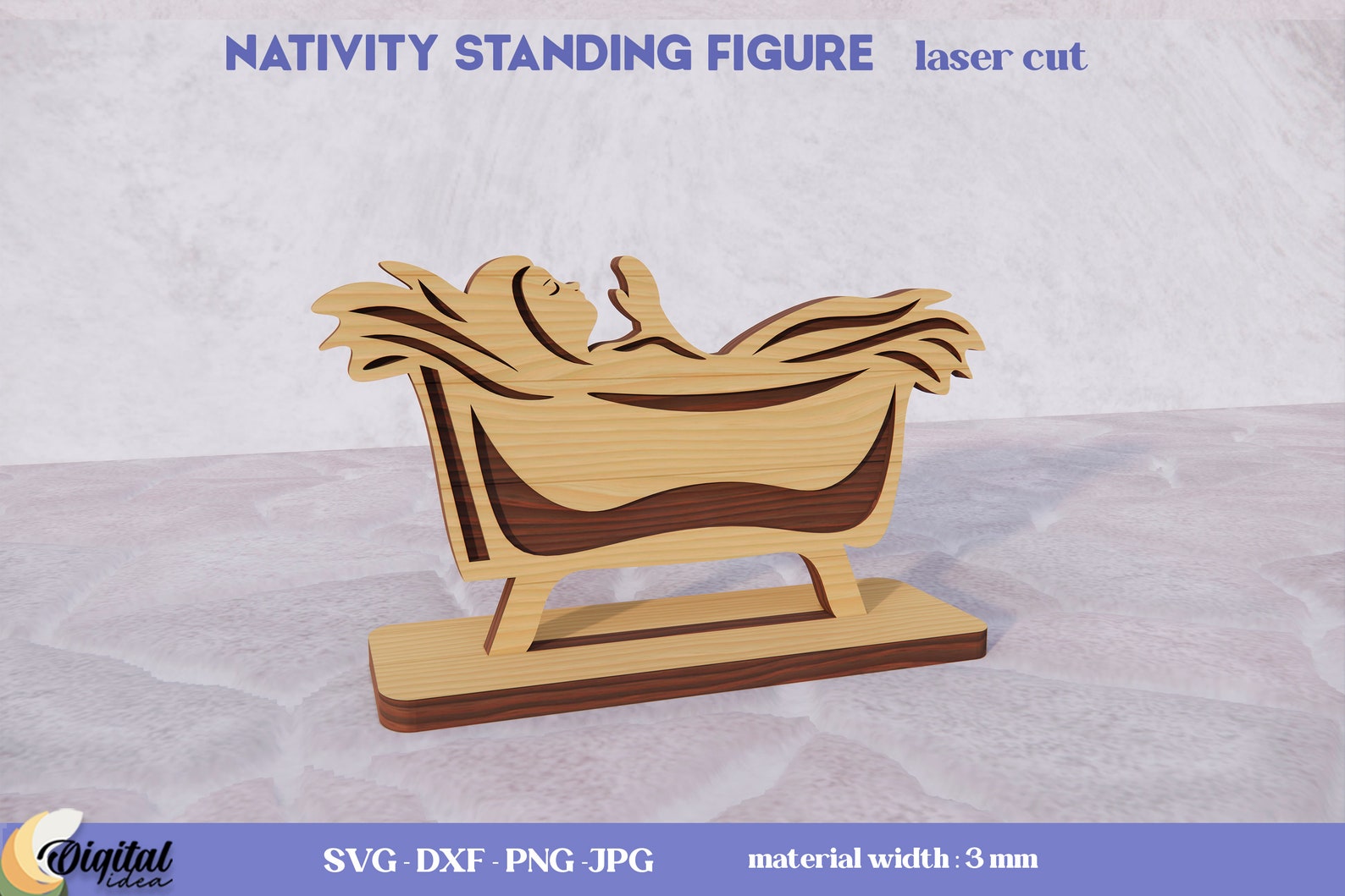 Nativity Stand Laser Cut Bundle, Nativity Scene Wooden Stand, Standing ...