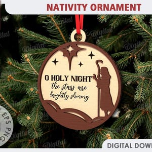 Nativity Ornaments Bundle, 3D Christmas Nativity Scene Laser Cut ...