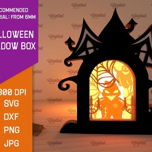 3D Halloween Shadow Boxes Bundle, Spooky Shadow Box Laser Cut, Layered ...
