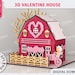 3D Valentine's Day Houses Bundle, Valentine Decors Laser Cut, Love ...
