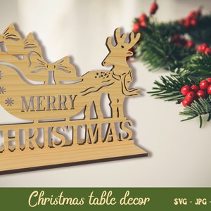 3D Lasercut Christmas Table Set, Christmas Laser Cut Table Top Decor ...
