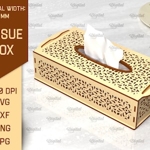 3D Tissue Box Bundle, 3D Laser Cut, Napkin Holder SVG, Tissue Storage ...