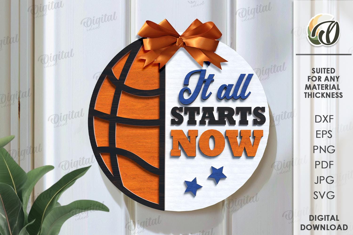 3D Sport Round Signs Bundle, Home Decor Sign Laser Cut, Basketball Svg ...