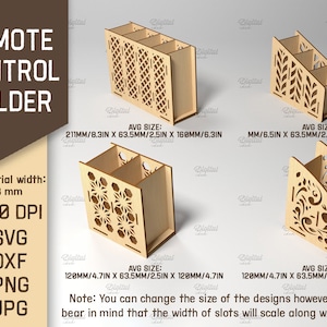 Remote Control Holders Bundle, 3D Storage Box, Remote Storage, Phone ...