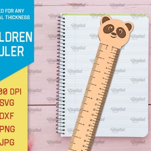 Kids Rulers Bundle, Wooden Childrens Ruler Laser Cut, Inches and ...