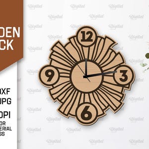 3D Wall Clock Faces Bundle, Decorative Clock Laser Cut, Home Decor, Modern Clock Face, Mandala ...