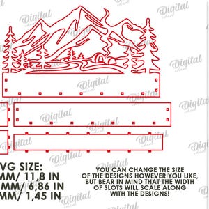 3D Led Wall Art Bundle, Nature Scene Lightbox Laser Cut, Wooden Led ...
