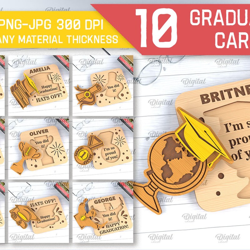 Graduation Card Svg - Etsy