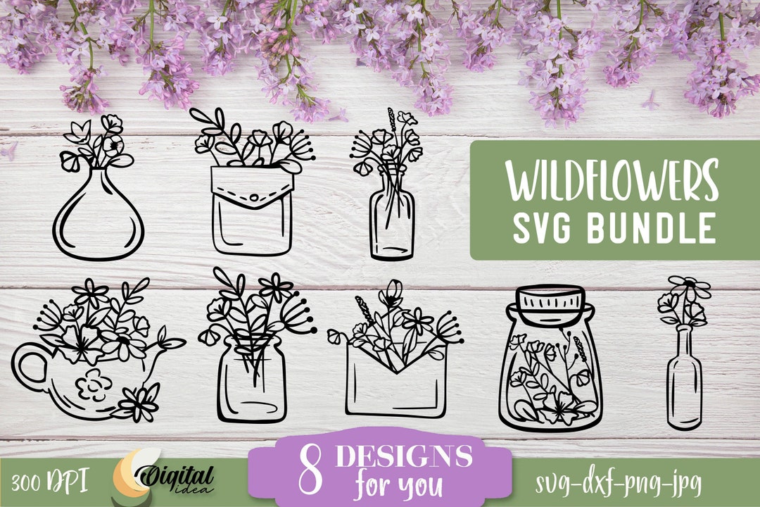 Beautiful Wild Flowers Bundle Svg, Wildflowers SVG Bundle, Wildflower ...