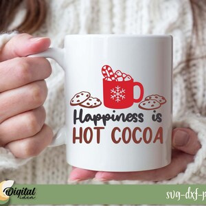 Hot Cocoa Quotes SVG Bundle, Cozy Sayings SVG, Winter Gift Designs, Hot ...