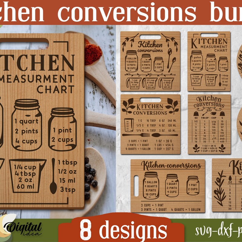 Kitchen Conversions Svg - Etsy