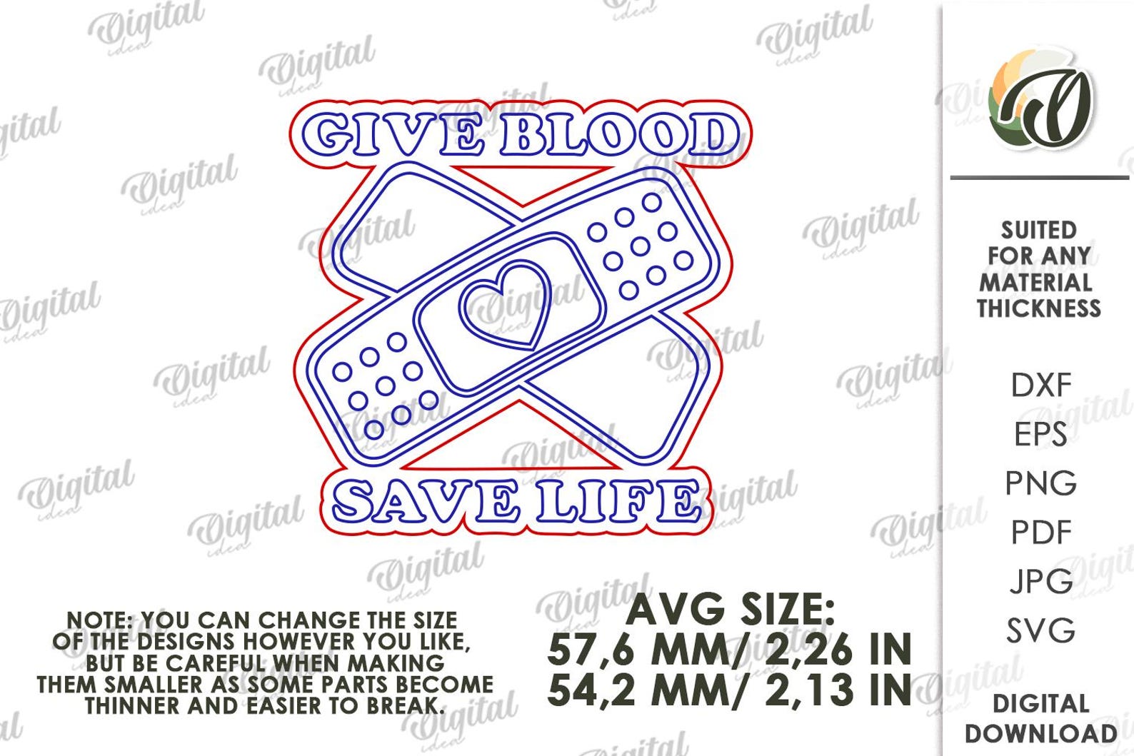 3D Blood Donor Badges Bundle, Blood Donation Brooch Laser Cut ...