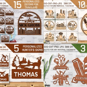 Personalized Decors Laser Cut Mega Bundle, 259 Custom Name Signs ...