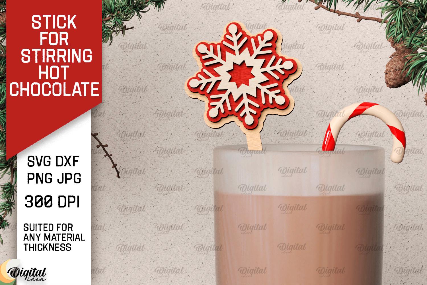 3D Christmas Stirring Sticks Bundle, Engraved Hot Drink Toppers Laser ...