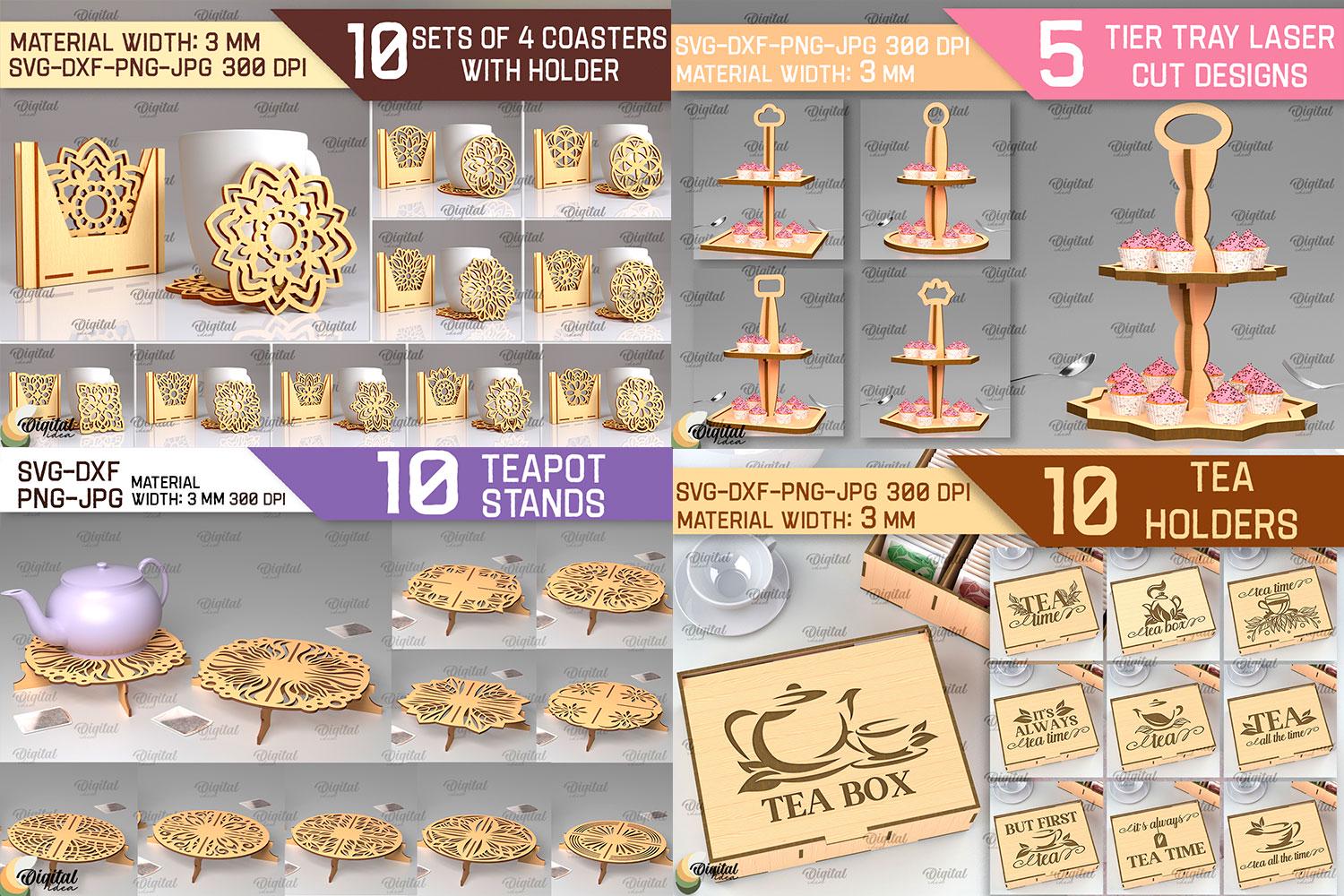 Kitchen Laser Cut Mega Bundle, 225 Kitchen Decor Designs, 3D Tiered ...