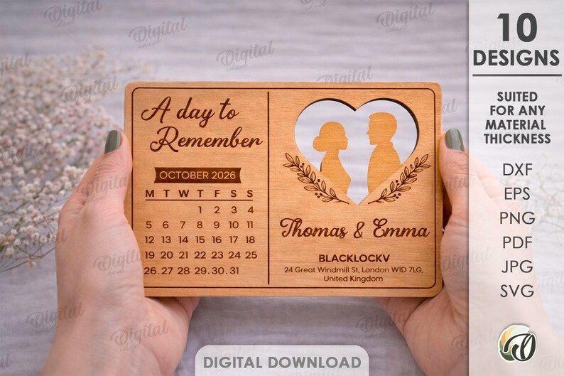 Wedding Save the Date Cards Bundle, Wedding Invite Laser Cut Files ...