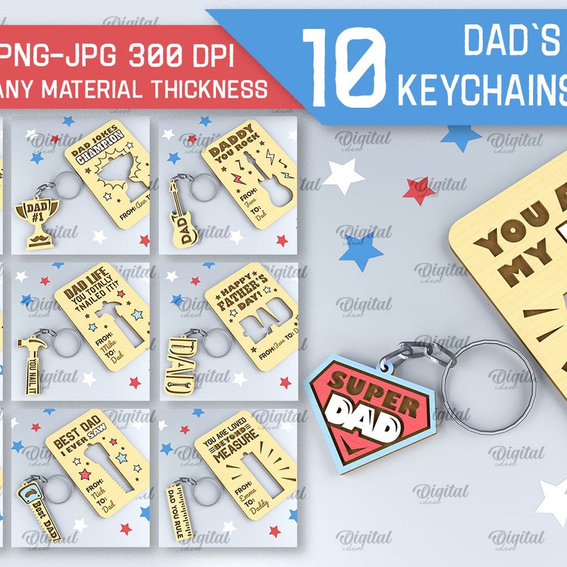 Father Keychain - Etsy