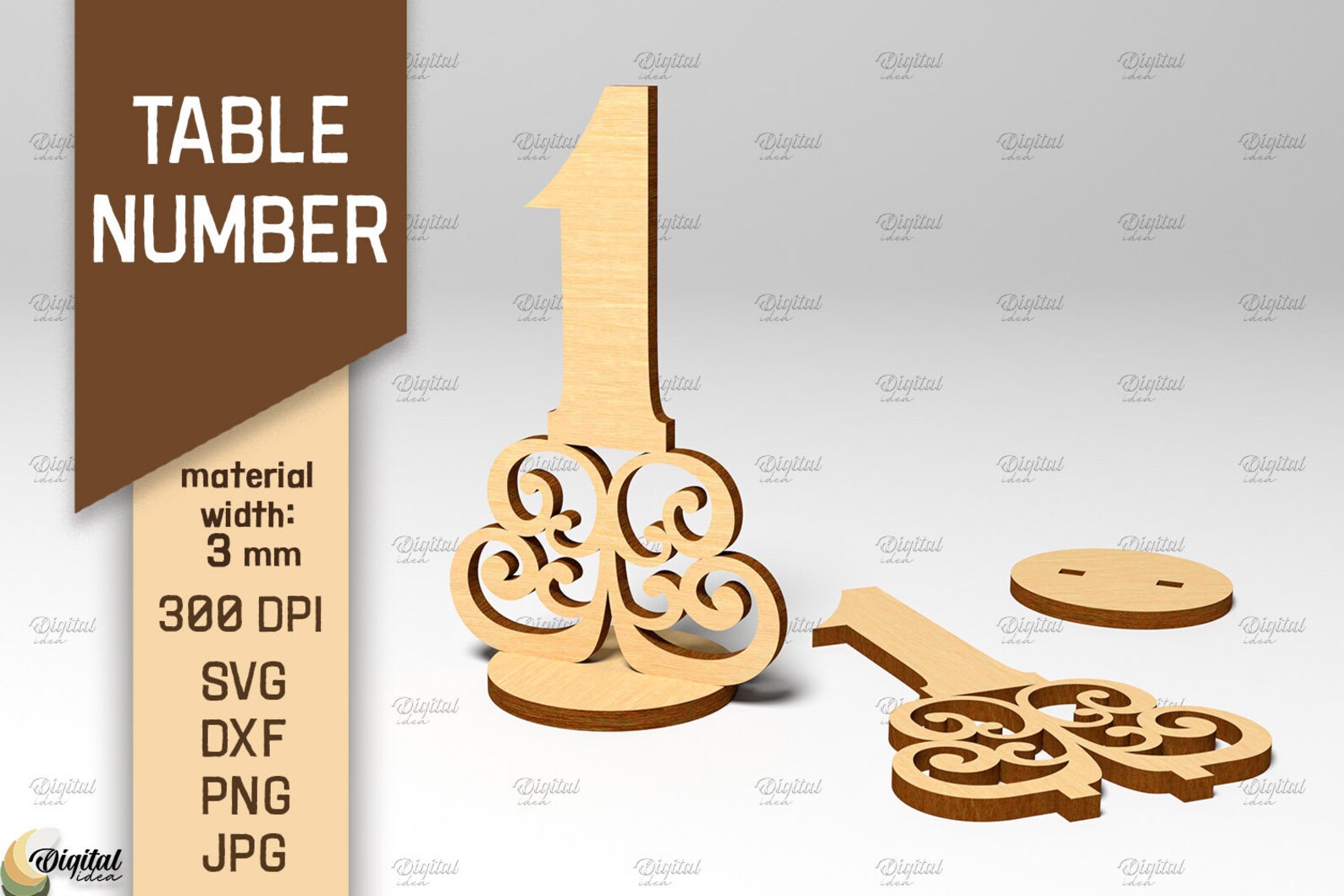 Standing Table Numbers Bundle, 3D Number Stands Laser Cut, Birthday ...