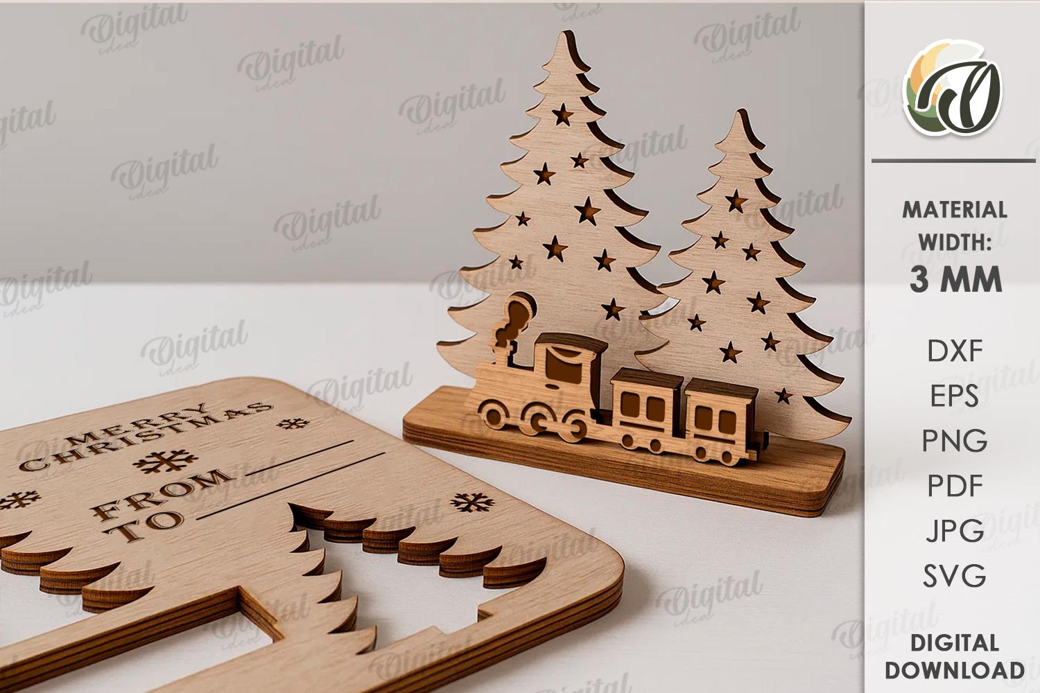 3D Christmas Gift Pop up Cards Bundle, Christmas Greeting Card Laser ...