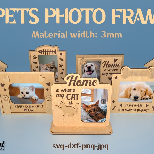 Pets Wooden Photo Frames - Etsy
