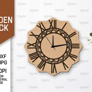 3D Wall Clock Faces Bundle, Decorative Clock Laser Cut, Home Decor, Modern Clock Face, Mandala ...