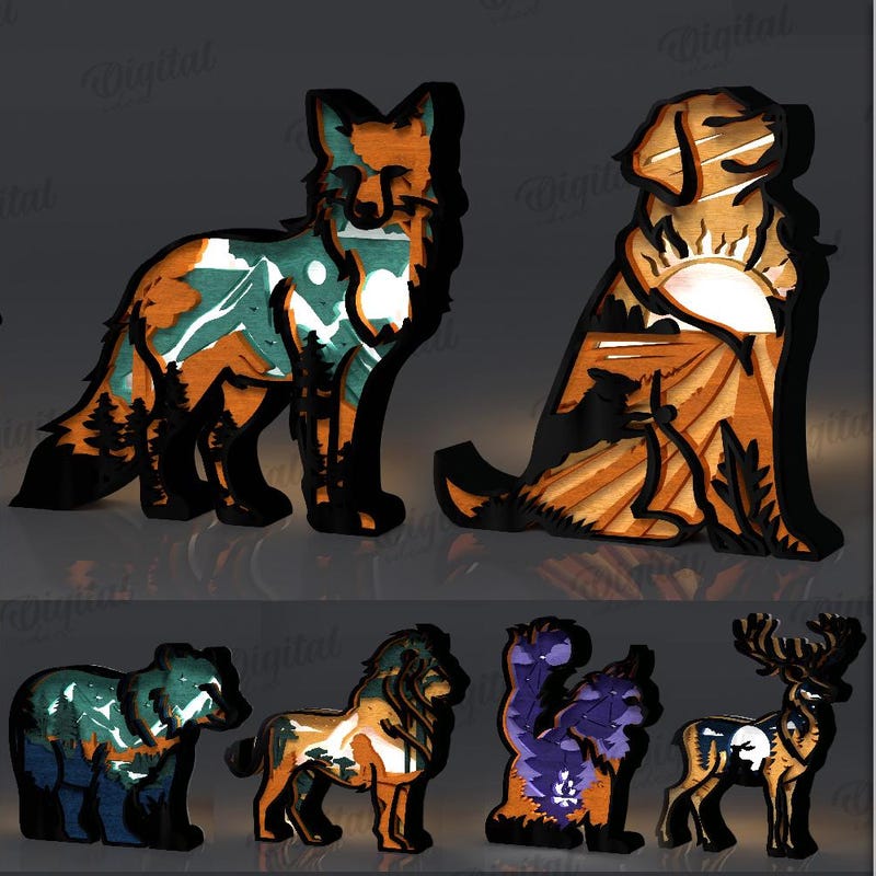 Layered Wooden Nightlight - Etsy