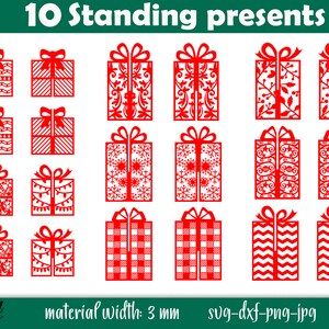 3D Christmas Standing Presents Bundle, Standing Christmas Gifts ...