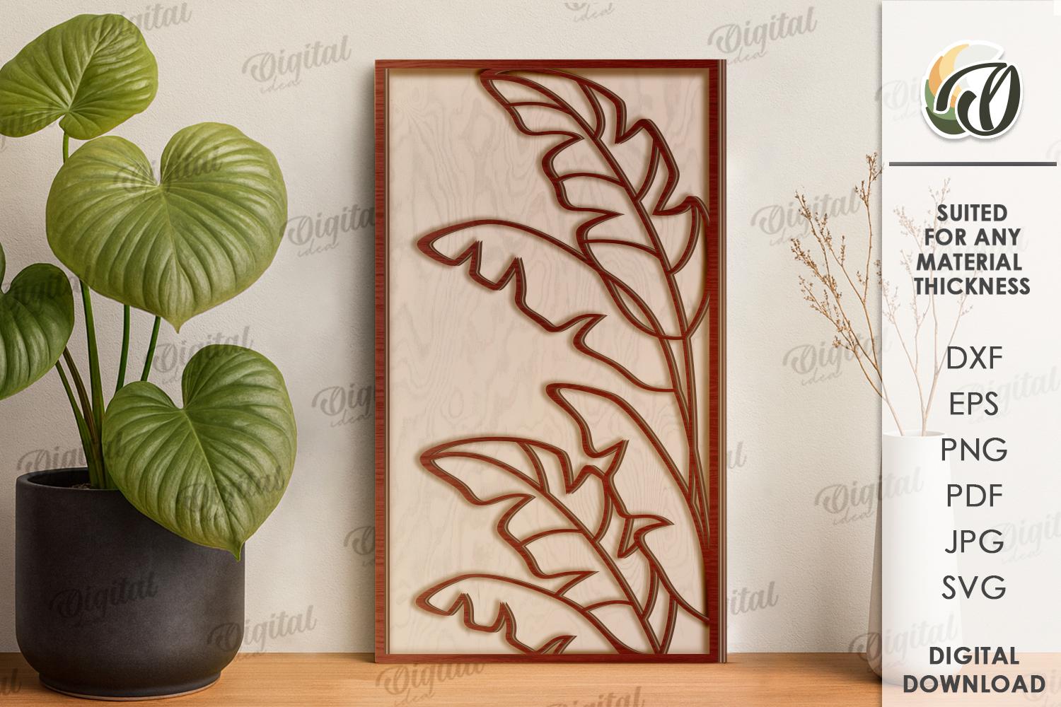 3D Botanical Line Art Signs Bundle, Minimalist Sign Laser Cut Files ...