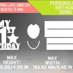 Personalized Birthday Sign Lasercut Bundle, From 1 Year to 18, 3D Happy ...