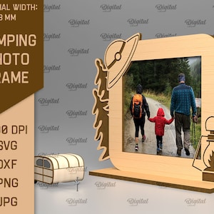 3D Camping Photo Frames Bundle, Traveling Picture Frame With Stand, 3D ...