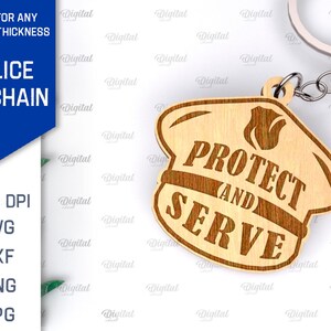 Police Keychain Bundle, Police Laser Cut, Engraved Police Badge ...