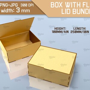 Boxes With Flip up Lid Laser Cut Bundle, Box Template, Storage Box ...