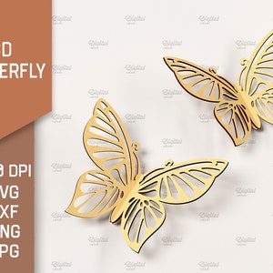 3D Butterflies and Dragonflies Bundle, 3D Butterfly Lasercut, Dragonfly ...