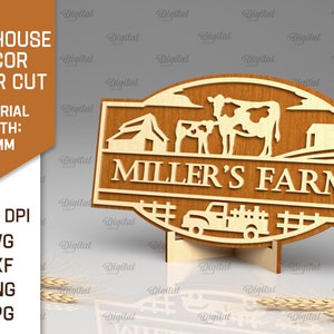 3D Farmhouse Signs Bundle, Personalized Farm Sign Layered Laser Cut ...