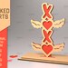 Stacked Hearts Bundle, 3D Laser Cut Layered Hearts, Valentine's Day ...