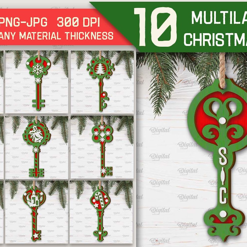 Wooden Santa Key - Etsy